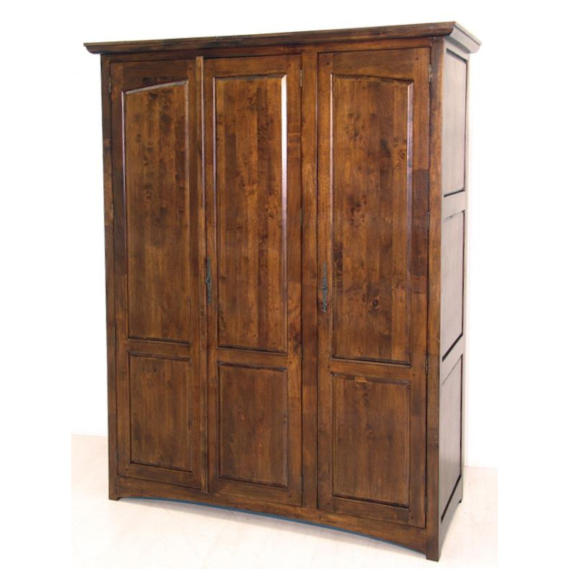 Garde-robe 3 portes à panneaux biseautés Couleur hevea#naturalHUV ...