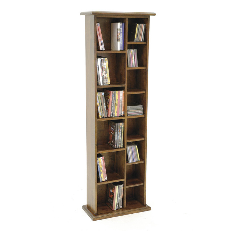 Cd/Dvd Rek Kleur Hevea#Browncm Materiaal hevea Dimensie 48x147x24