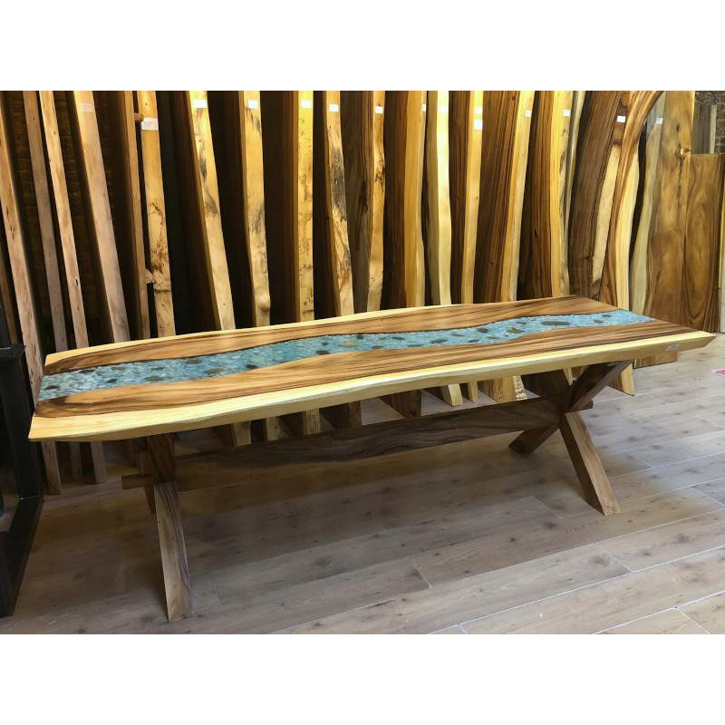 River Slab Table 241 x 89 x 6 cm Color acacia#nl Material acacia ...