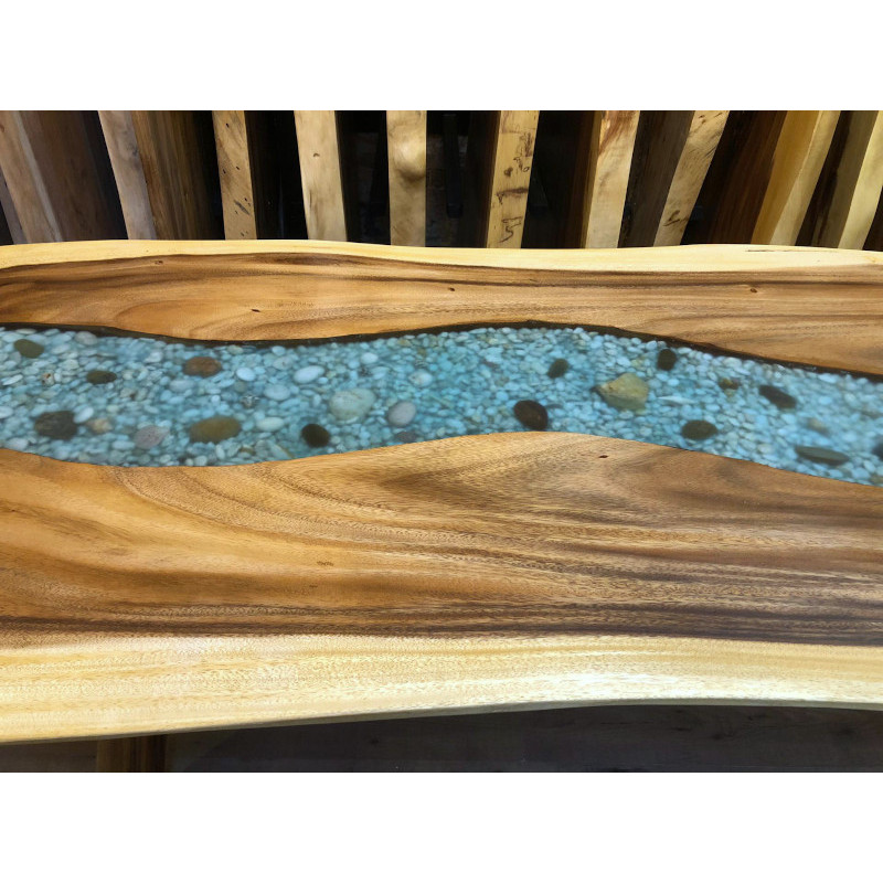 River Slab Table 241 x 89 x 6 cm Color acacia#nl Material acacia ...