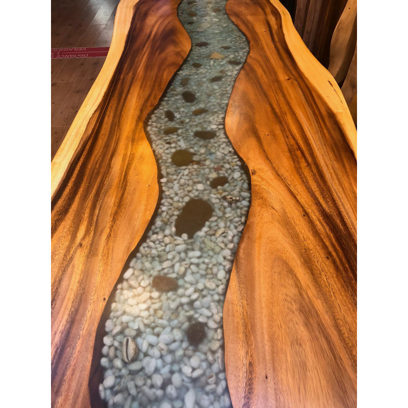 River Slab Table 241 x 89 x 6 cm Color acacia#nl Material acacia ...