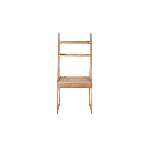 Wall ladder computer desk Color oldteak#natural Material oldteak ...