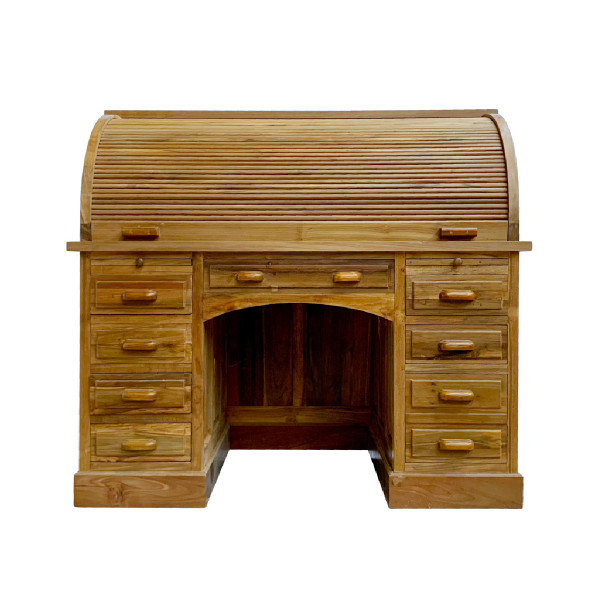 DILLEN | Amerikaans Roll top bureau Kleur oldteak#natural Materiaal ...