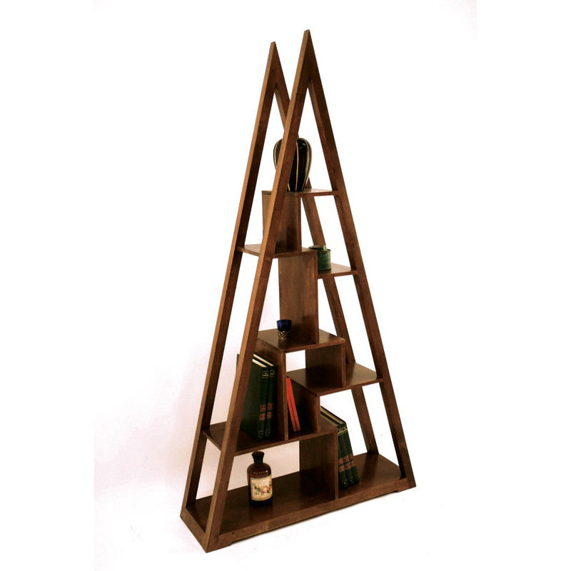 Triangular bookshelf Color hevea#brownCM Material hevea Dimension ...