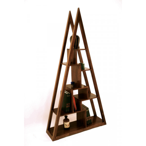 Triangular bookshelf Color hevea#brownCM Material hevea Dimension ...